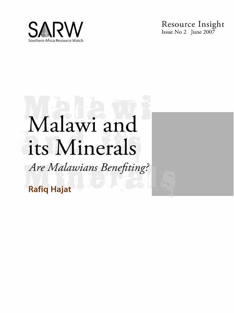 Malawi Minerals | PDF | Mining | Malawi