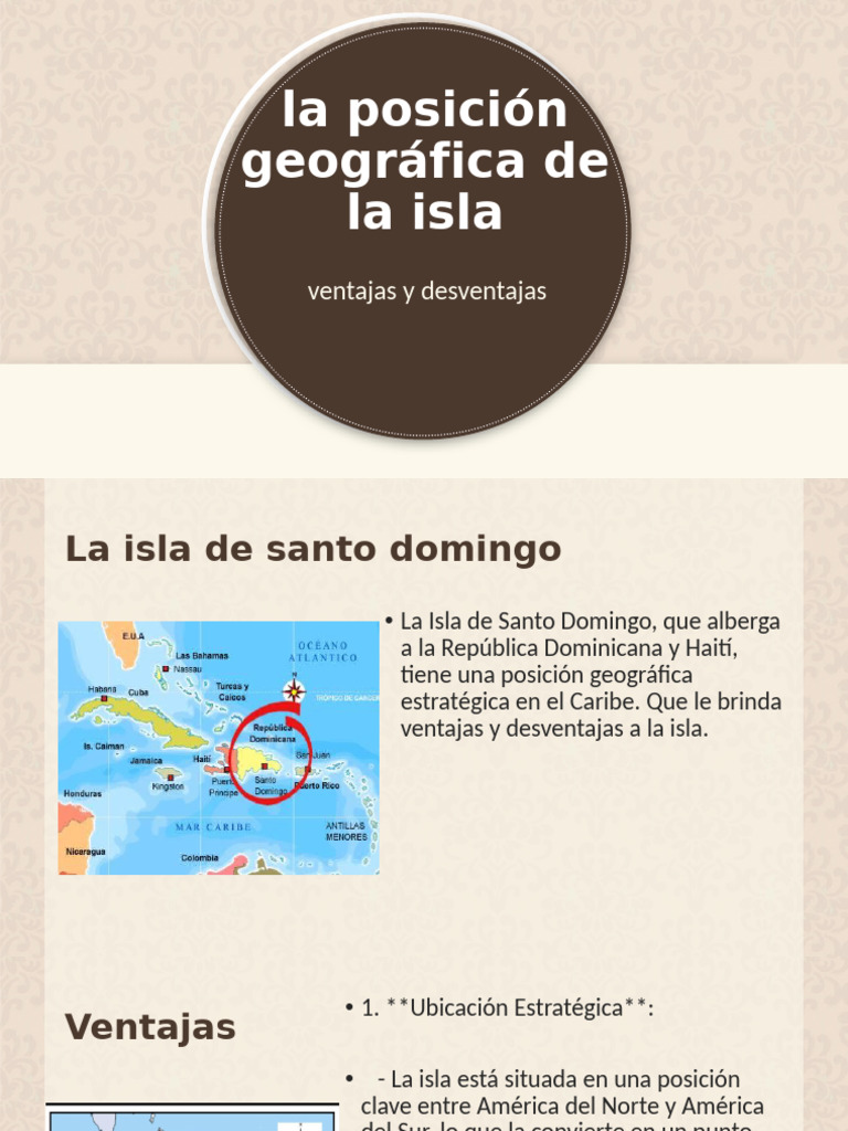 la posición geográfica de la isla | PDF | República Dominicana | Haití