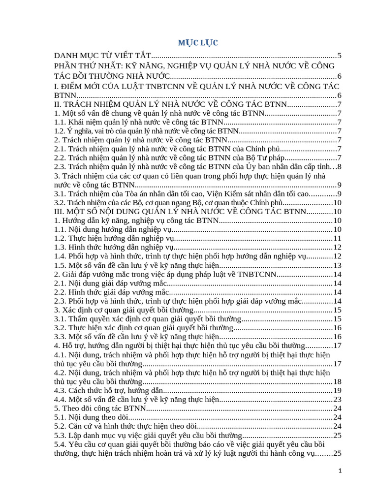 Tai Lieu Tap Huan Nghiep Vu Giai Quyet Boi Thuong Nha Nuoc | PDF