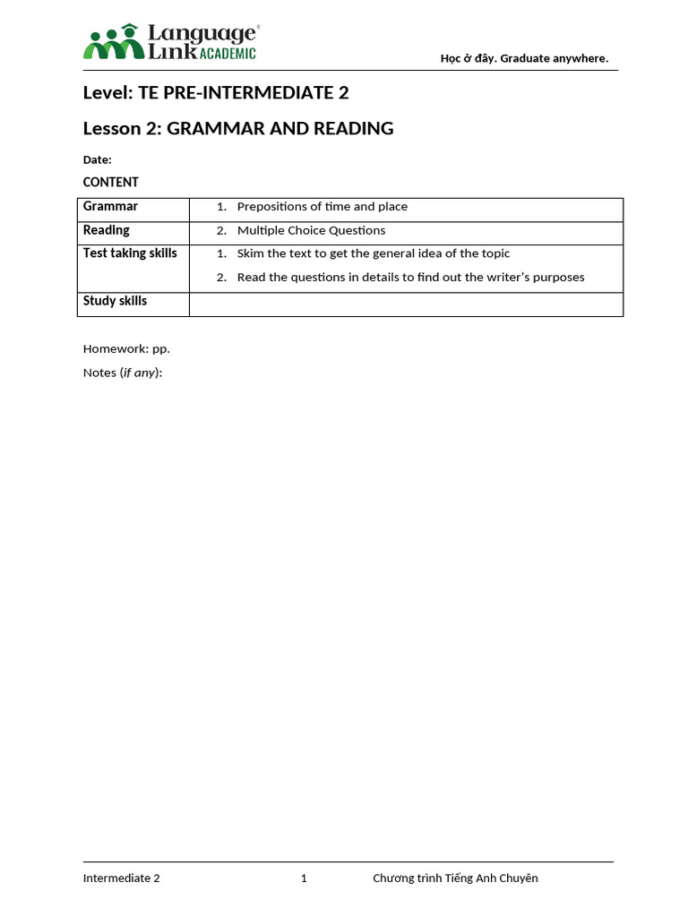 PI2 - Lesson 2 - Grammar Presentation | PDF | Syntax | Grammar