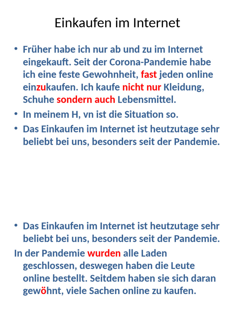 Einkaufen Im Internet | PDF