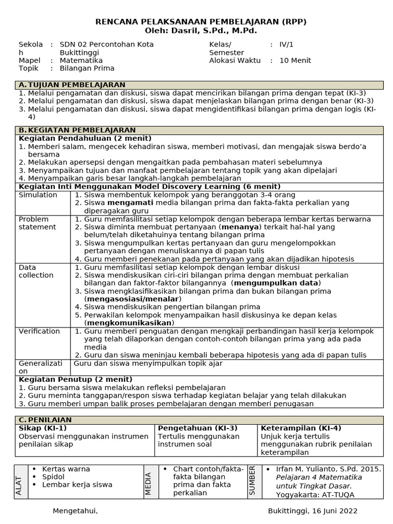 RPP Kurikulum Merdeka | PDF