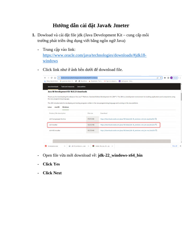 Hướng dẫn cài đặt Java&jmeter | PDF