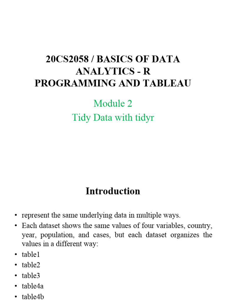 Tidy Data | PDF | Computer Science | Software Engineering