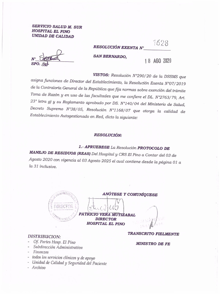 Protocolo Reas Rev 00 | PDF