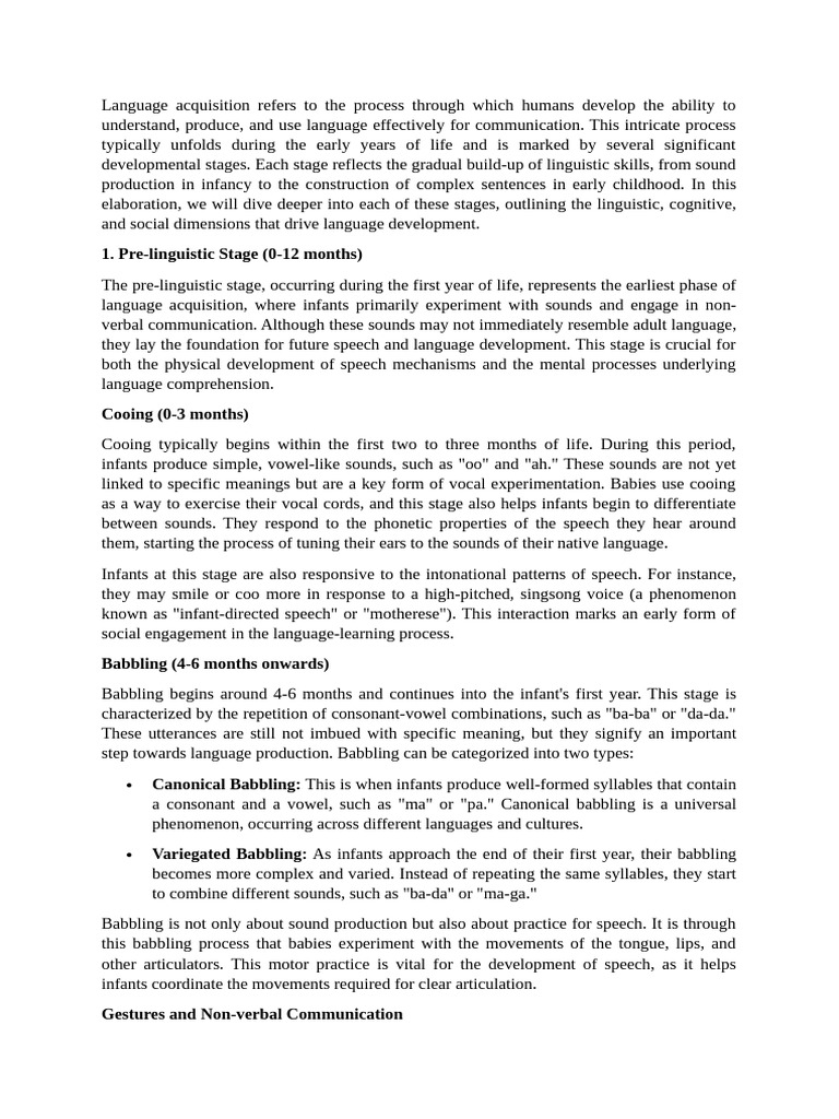Understanding Underextension in Language | PDF | Nonverbal ...