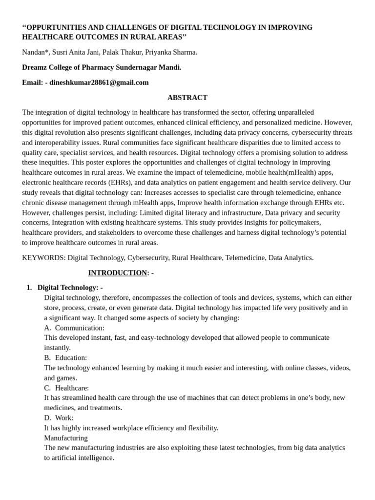 Poster Presentation | PDF | Health Care | Electronic Health Record