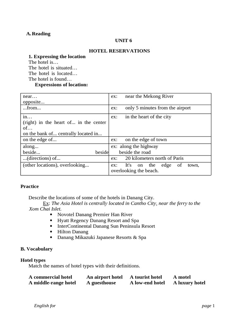 Hotel Reservations and Types Explained | PDF | Hotel | Buildings And ...