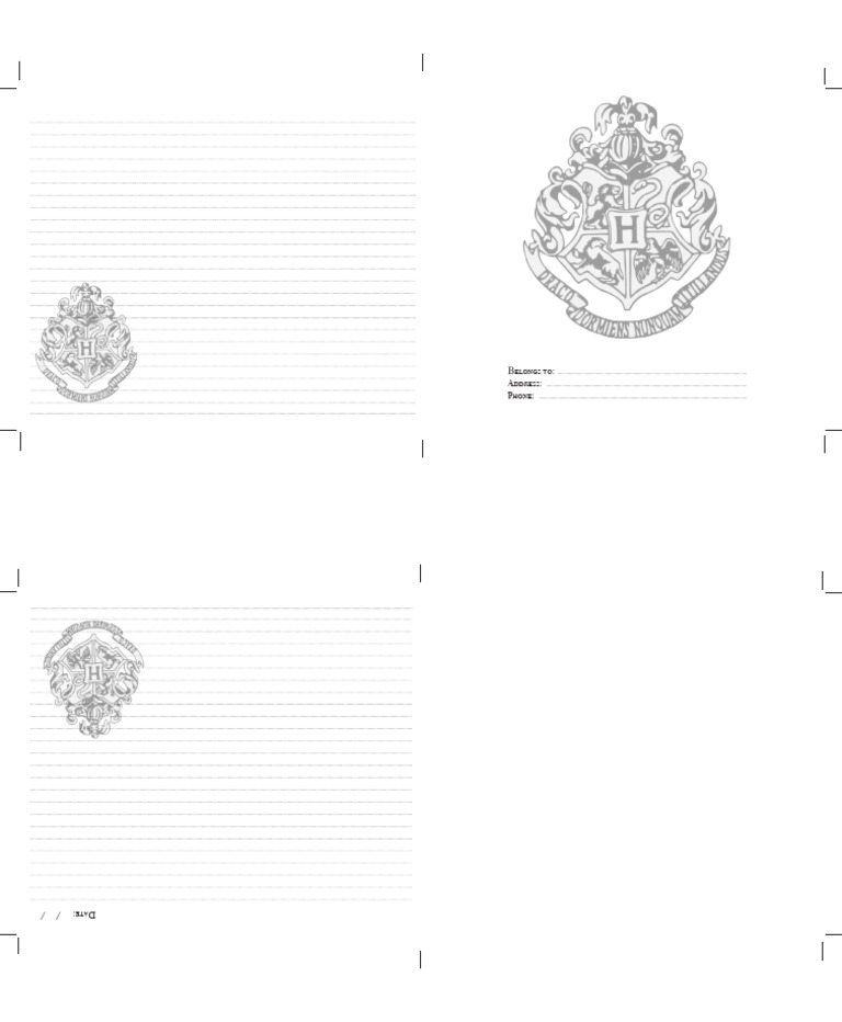 8.5x14 Portada Howarts | PDF