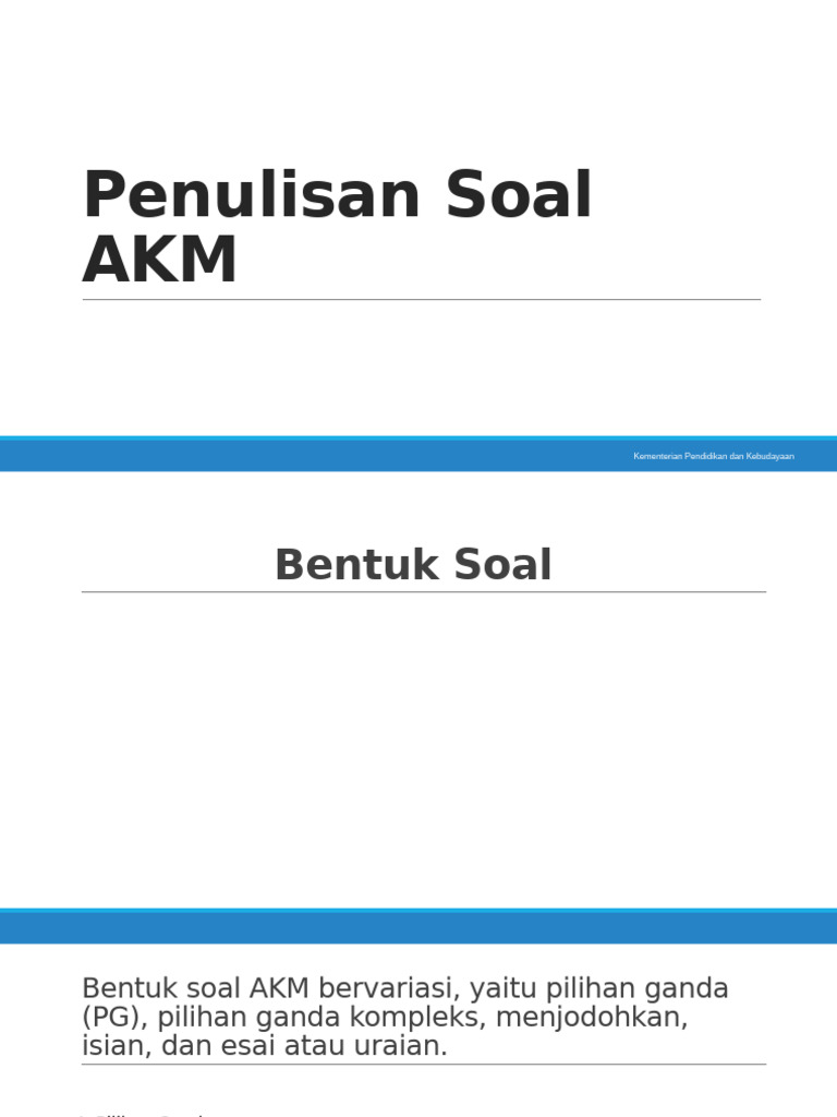 Penulisan Soal AKM | PDF