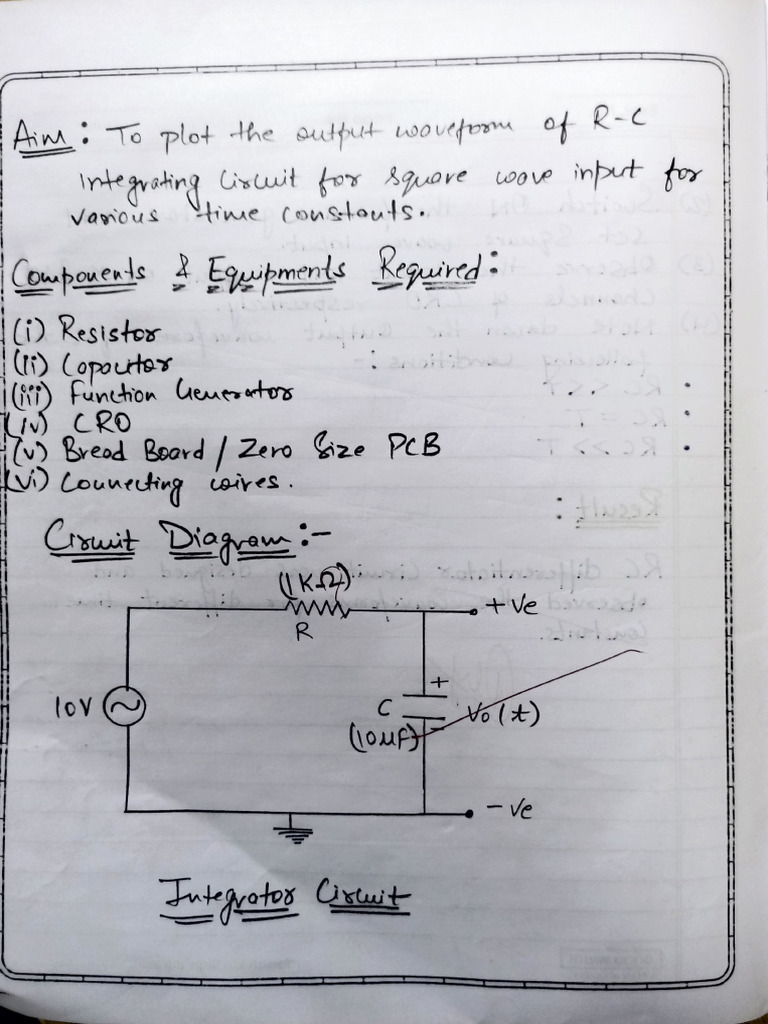 Ae-3 EX-2 RC - Integrating CKT. | PDF
