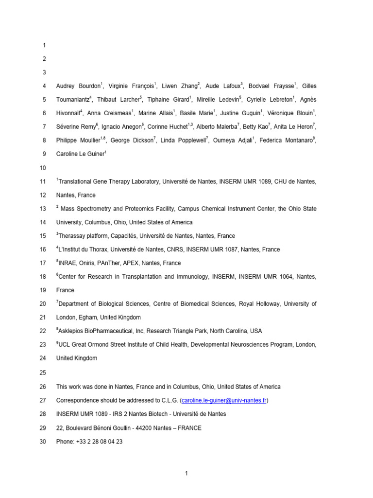 Evaluation of The Dystrophin Carboxy Terminal Domain For 2xjou7hk | PDF ...
