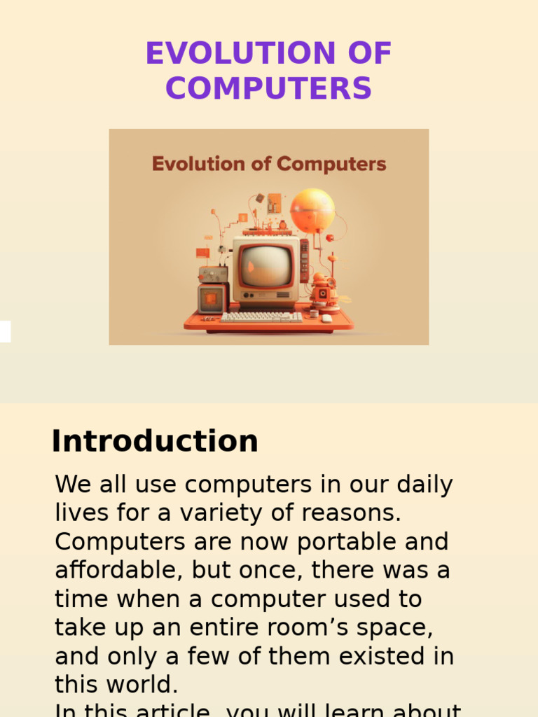 Evolution of Computers | PDF | Personal Computers | Transistor