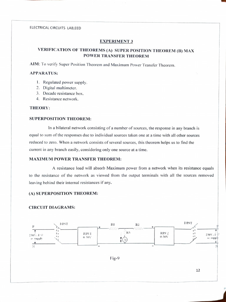 Basic Electrical Theorms Pdf Pdf Electronic Engineering Electronics