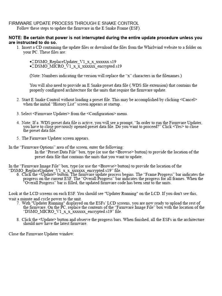 ESnake Firmware Inst | PDF | Computer File | Microsoft Windows