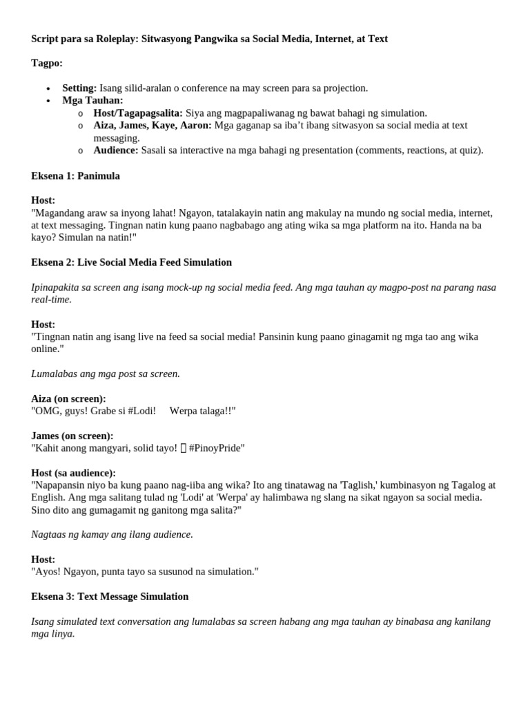 Script para Sa Roleplay | PDF