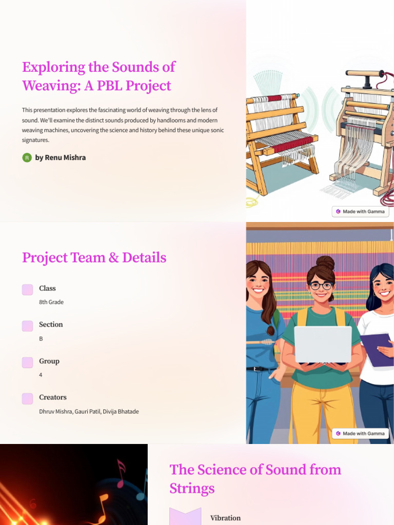 Exploring The Sounds of Weaving A PBL Project | PDF | Social Science ...