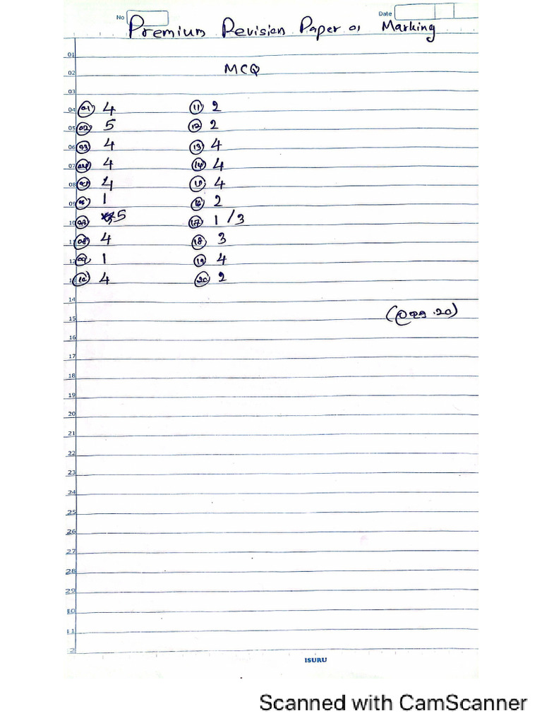 2025 Premium Revision Paper 01 Marking | PDF