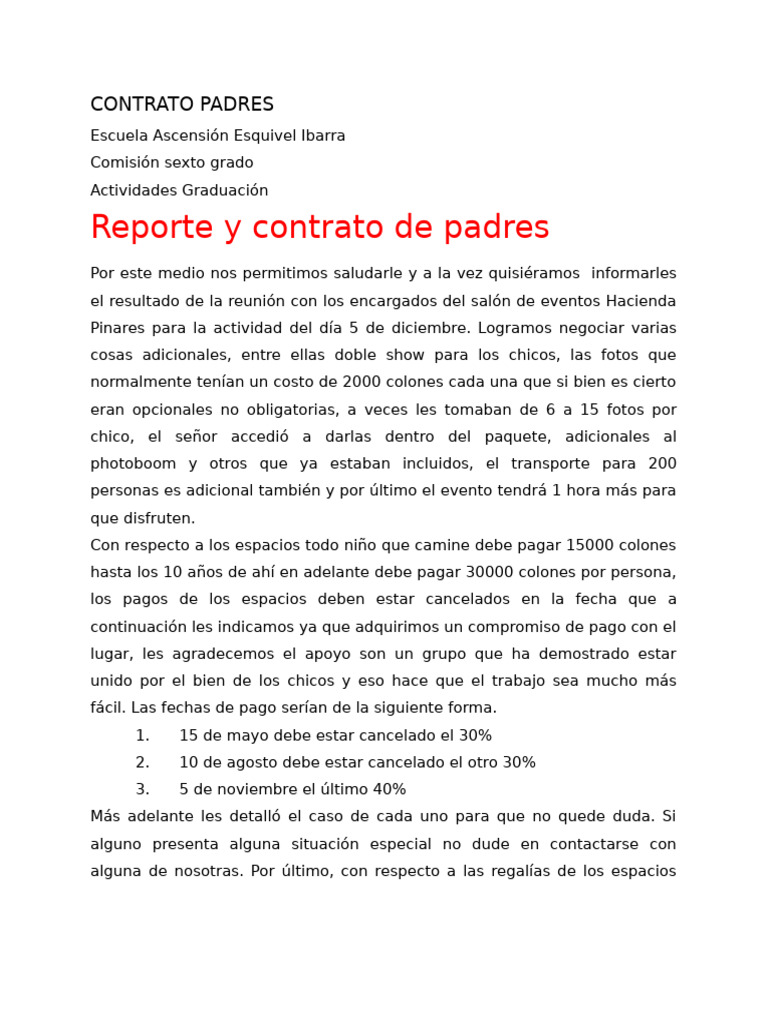 Contrato Padres | PDF | Crecimiento personal y profesional