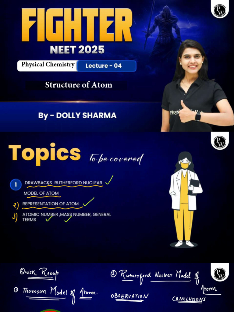 Structure Of Atom 04 Class Notes Pdf 7719
