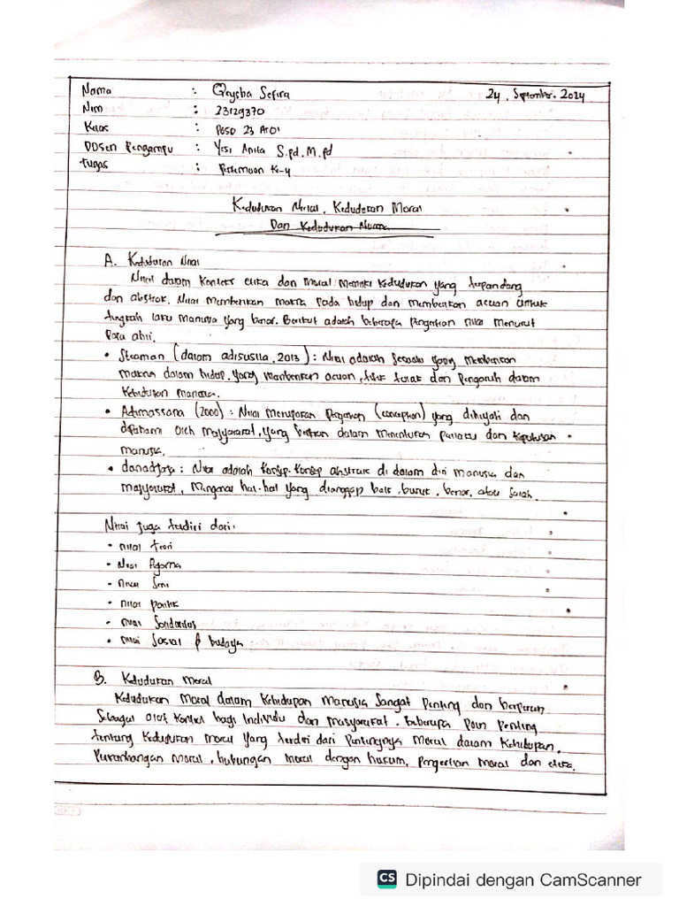 Resuma 4 Nilai Dan Moral Qeysha Sefira | PDF