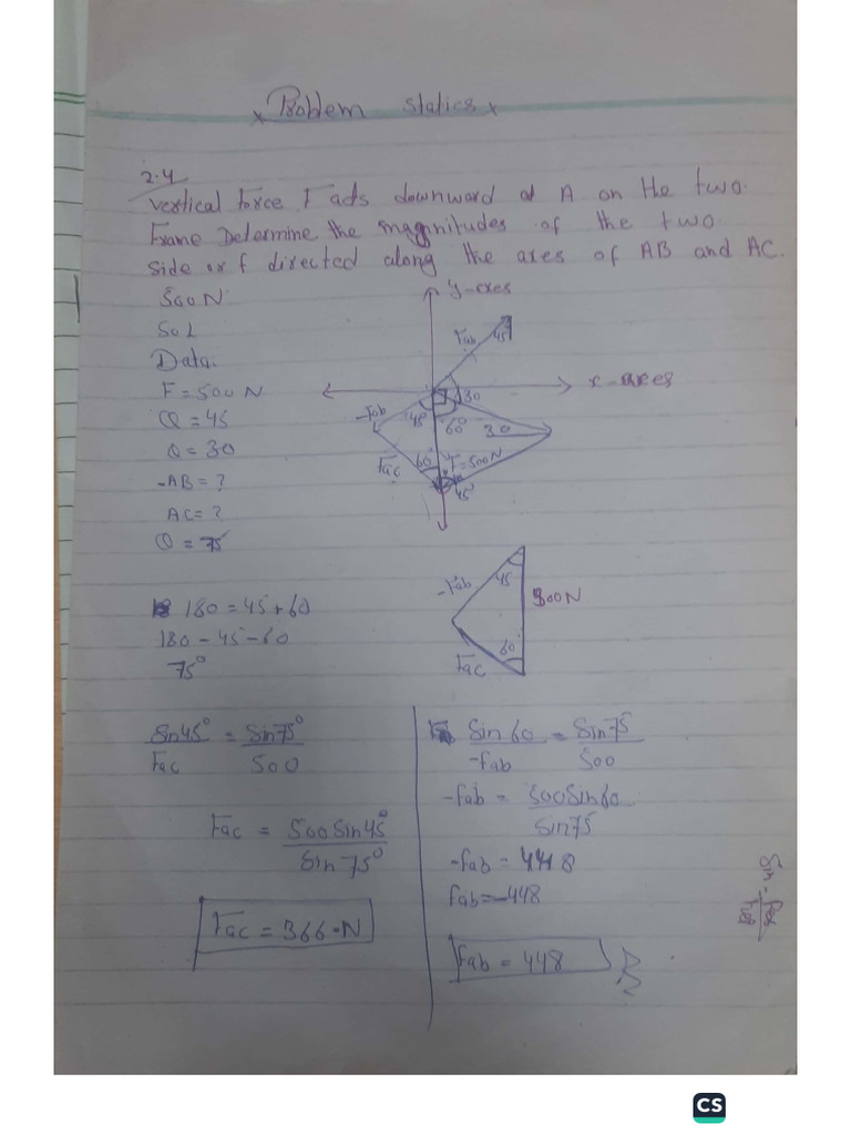 Statics problems | PDF