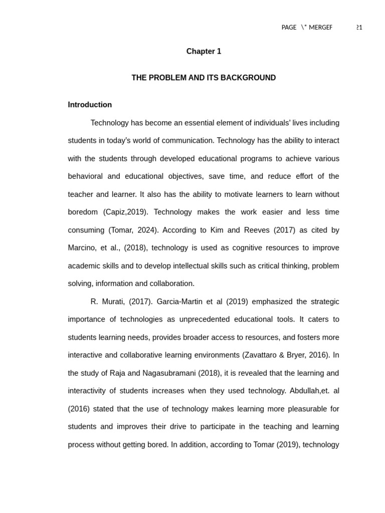 THESIS-CHAPTER-1-3- | PDF | Statistics | Educational Technology