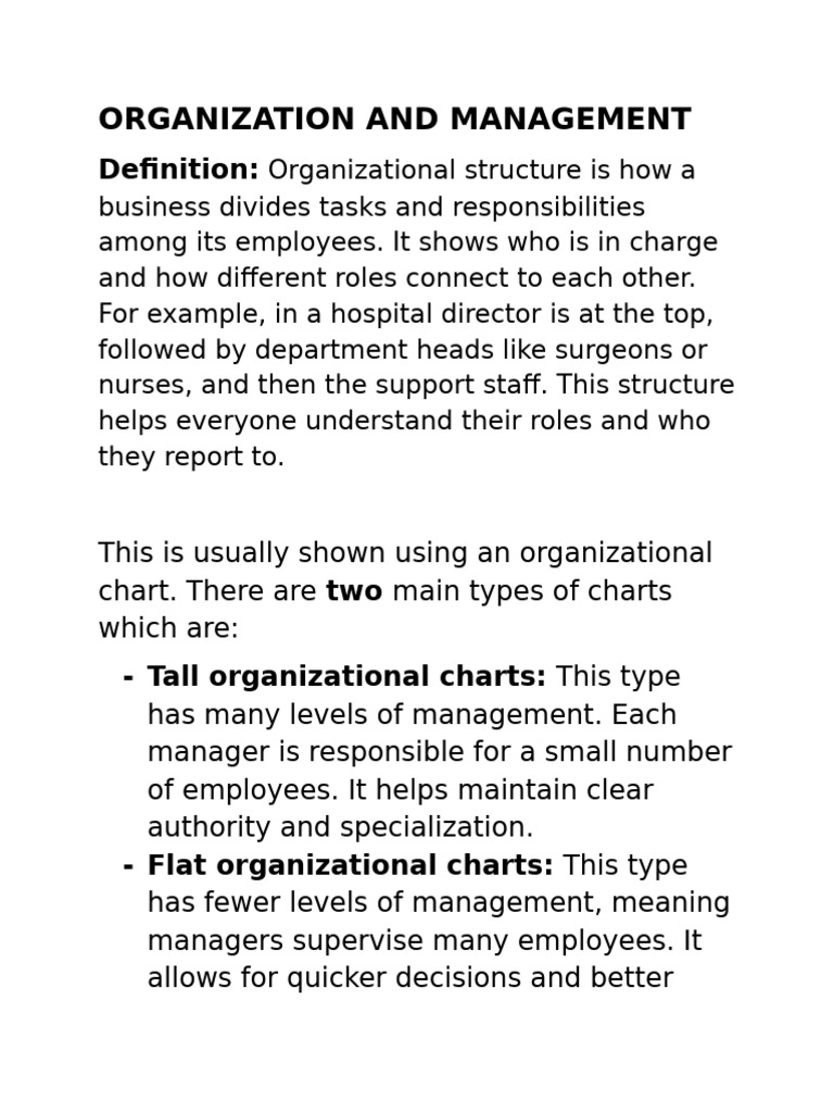 Organization and Management | PDF | Communication | Organizational ...