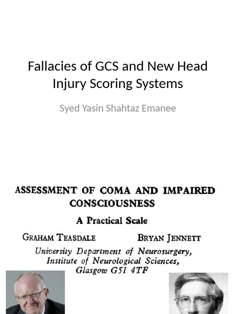 Fallacies of GCS and New Head Injury Scoring | PDF | Medicine | Medical ...