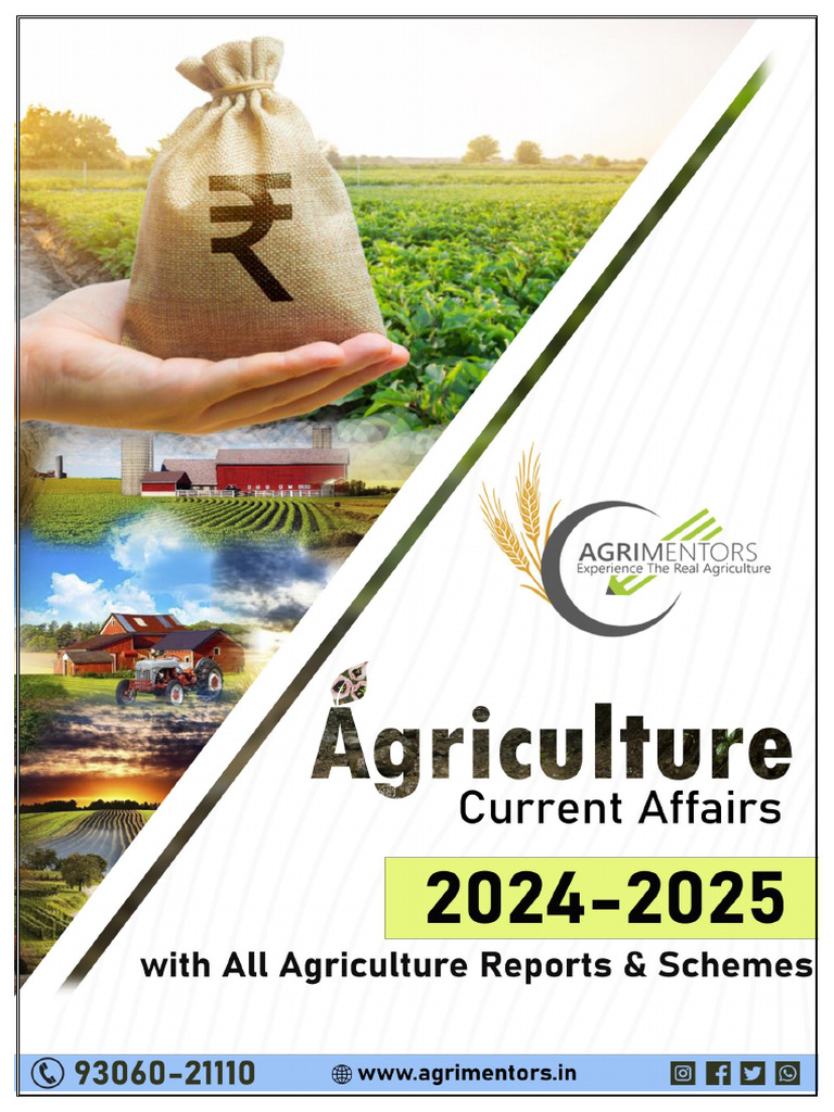 Agriculture Current Affairs 2024-25 Guide | PDF | Agriculture