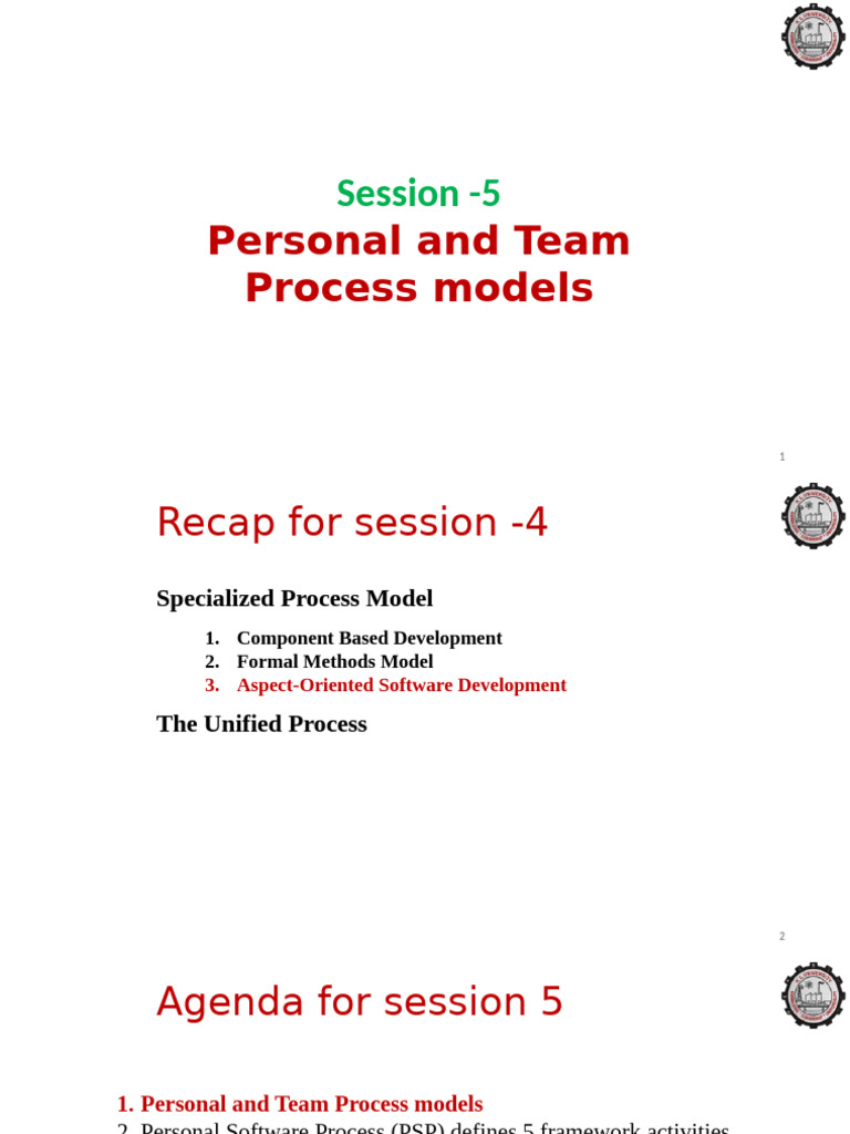 Session 5 - Personal and Team Models | PDF | Systems Engineering | Computing