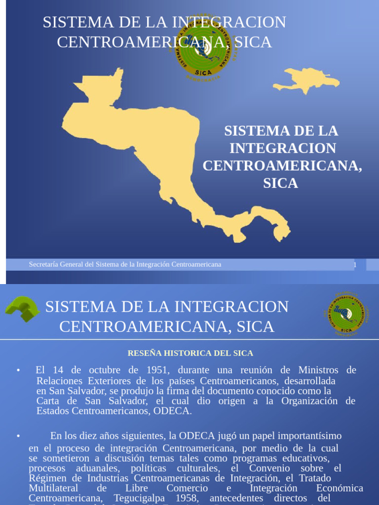 presentacion SICA | PDF | Ciencias Políticas | Gobierno