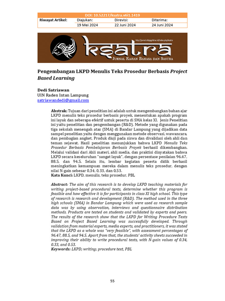 6 Dedi | PDF | Karier & Perkembangan | Seni