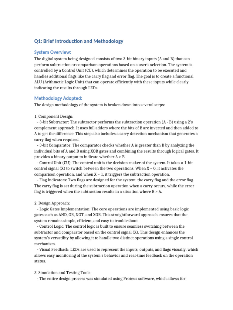 Digital System Design Q1 Q2 | PDF | System | Computer Engineering