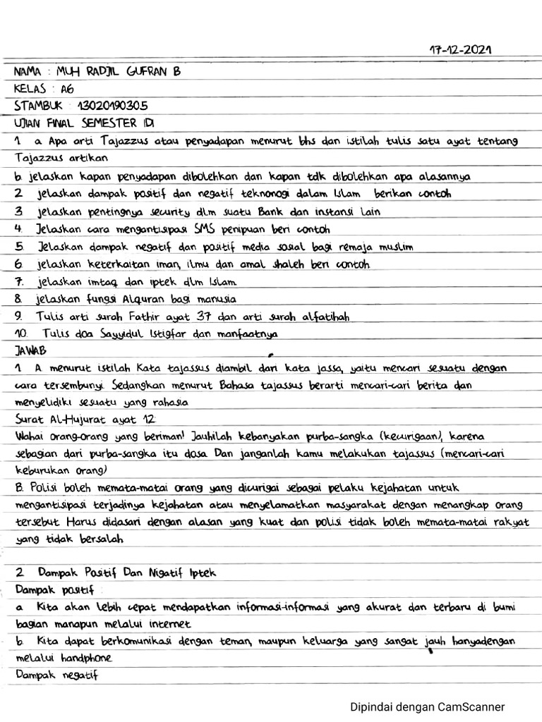 Idi - A6 - 13020190305 - Muh Radjil Gufran B | PDF