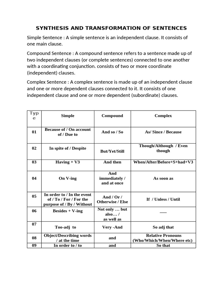 Sentence Structure Guide | PDF | Clause | Semantics