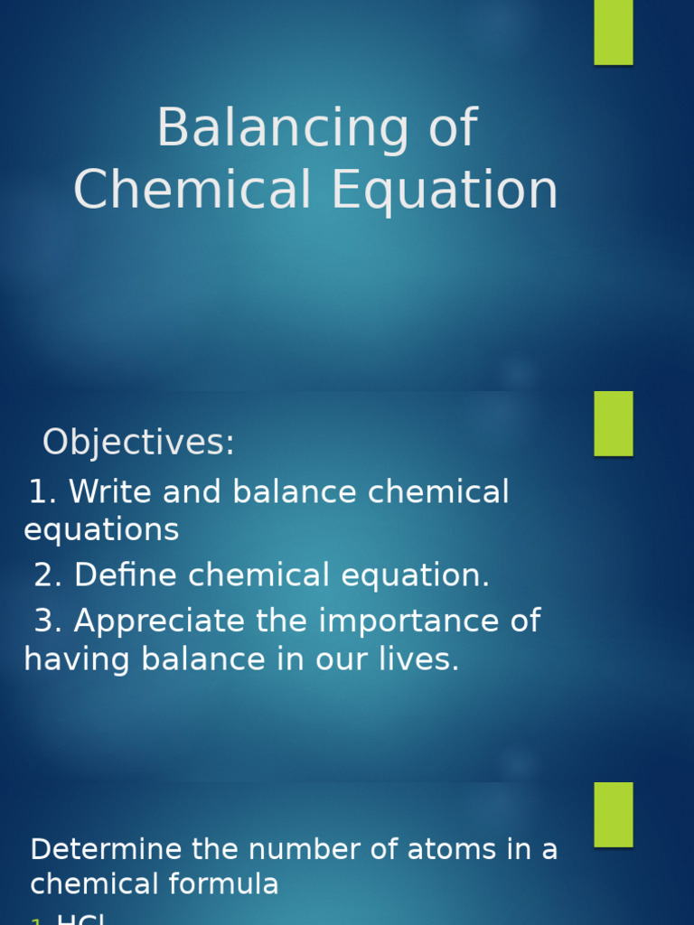 Balancing of Chemical Equation | PDF