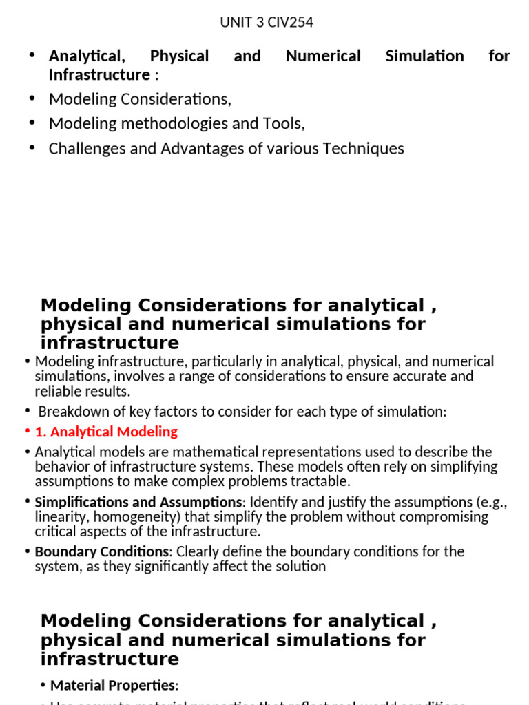 UNIT 3 CIV254 120924 | PDF | Finite Element Method | Simulation