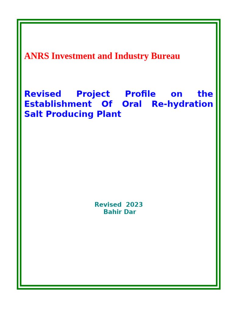 Revised ORS Making Plant | PDF | Net Present Value | Expense