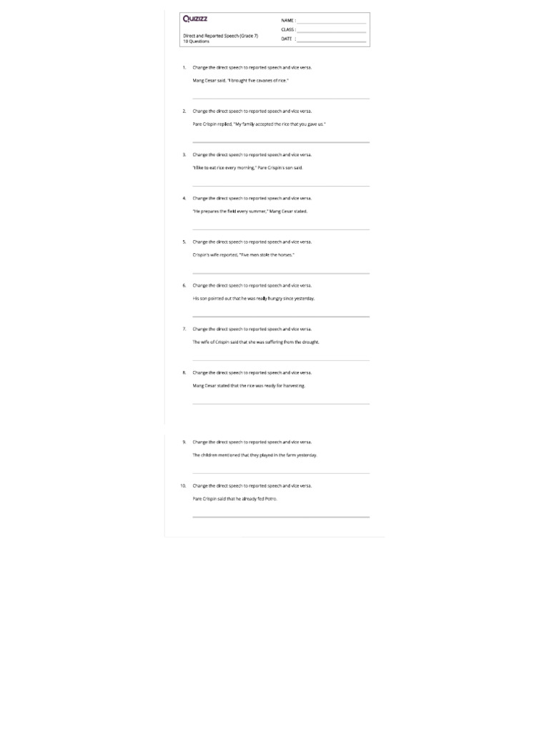 8 - Reported speech - 2 | PDF