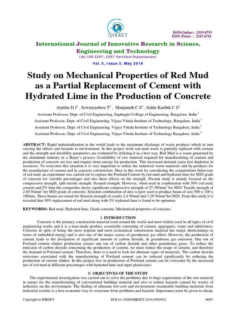 Study_on_Mechanical_Properties_of_Red_Mu | PDF | Cement | Concrete