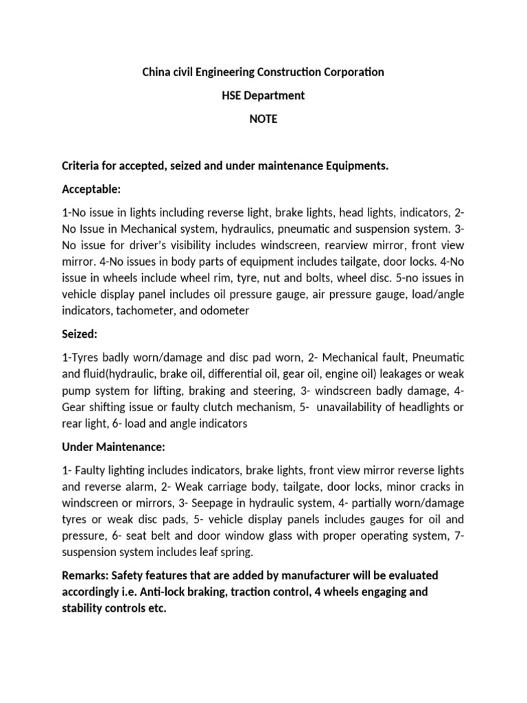 Criteria Red Yello Green | PDF | Technology & Engineering