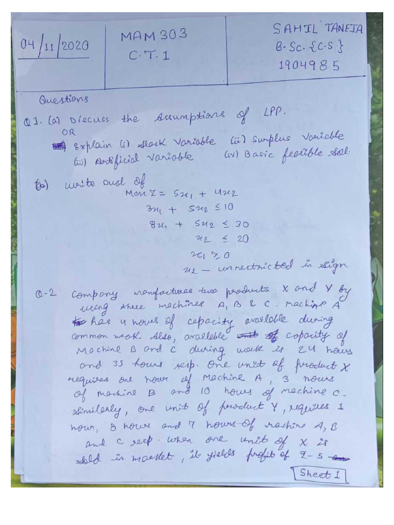 1904985-SAHIL TANEJA-Mam303 | PDF