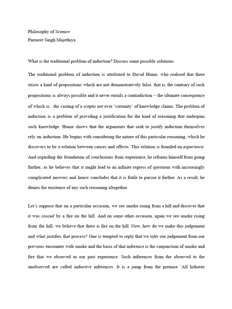 Hume Philosophy of Science. | PDF | Inductive Reasoning | Logical ...