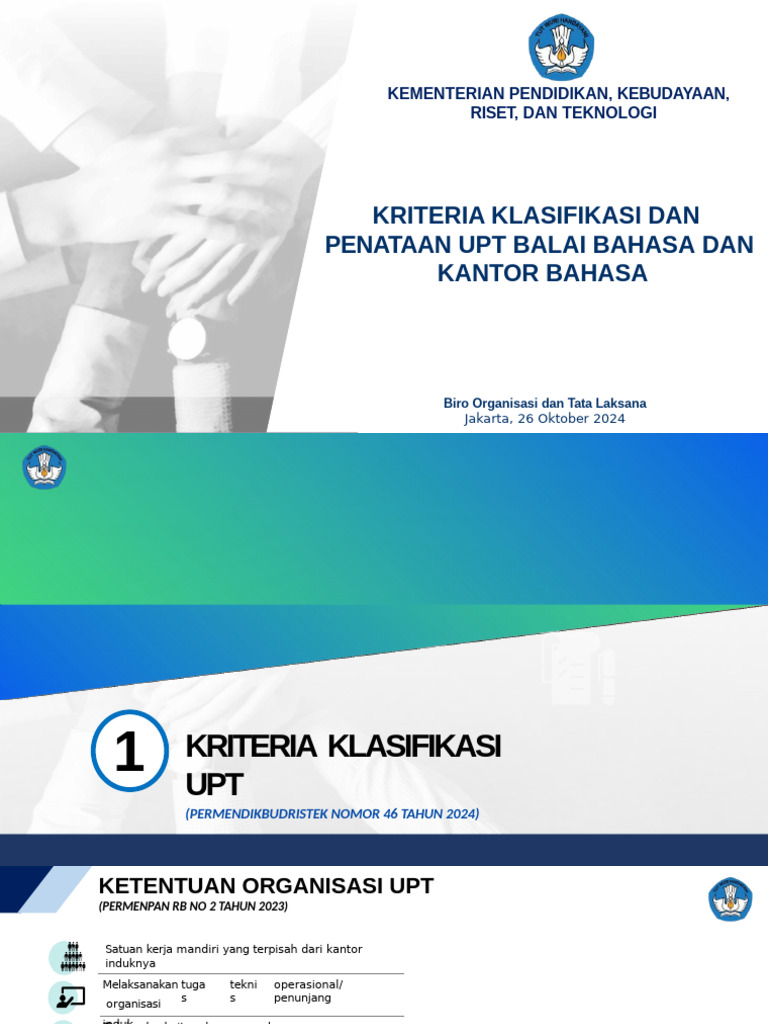 Sosialisasi Kriteria Klasifikasi Dan Perubahan OTK Balkan | PDF