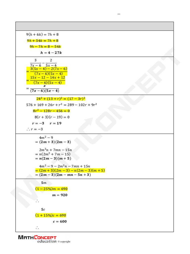 DSE - Math .Core .2019.paper .1 Suggested - Solution | PDF | Elementary ...