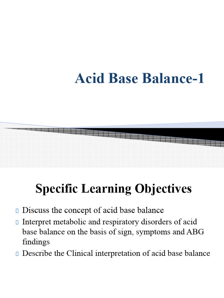 Acid Base Balance-1 | PDF | Buffer Solution | Acid