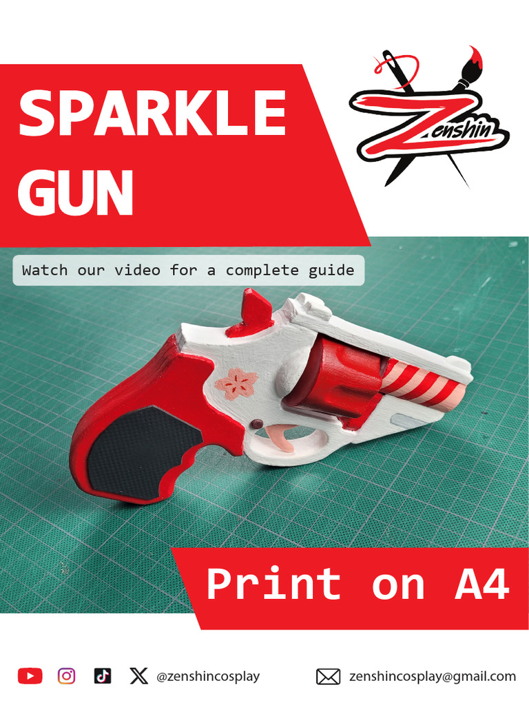 Sparkle Gun Template - by Zenshin Cosplay | PDF