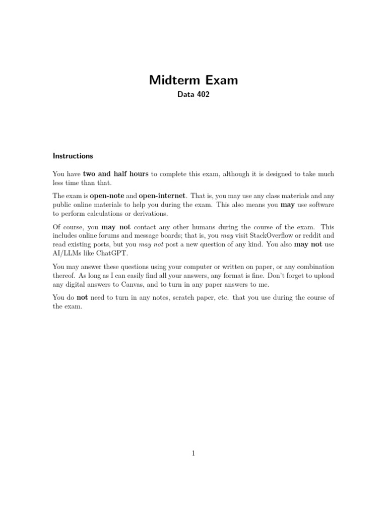Midterm 2023 Redacted | PDF | Regression Analysis | Linear Regression Midterm 2023 Redacted | PDF | Regression Analysis | Linear Regression