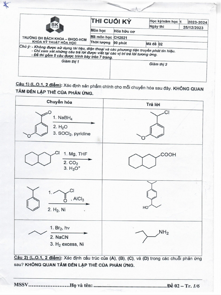De Thi Va Dap An Cac Hoc Ky Truoc-File G P | PDF
